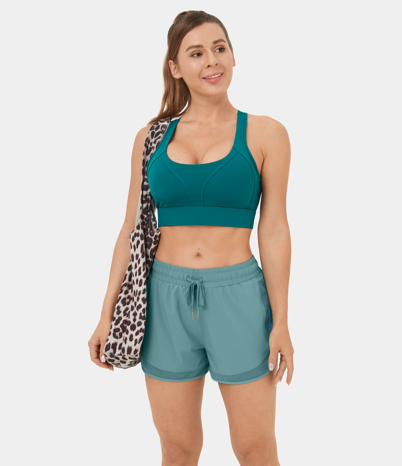 Women's Breezeful™ High Waisted Drawstring Side Mesh Pocket 2-in-1 ...